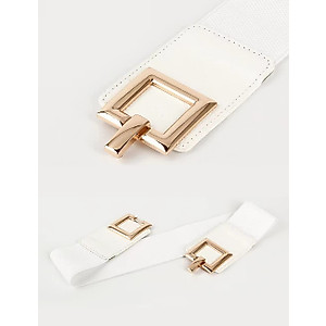 TOPACC 2-Piece Wide belts for women Dresses Elastic Western Cinch Belt Stretch Retro Buckle Ladies Fashion