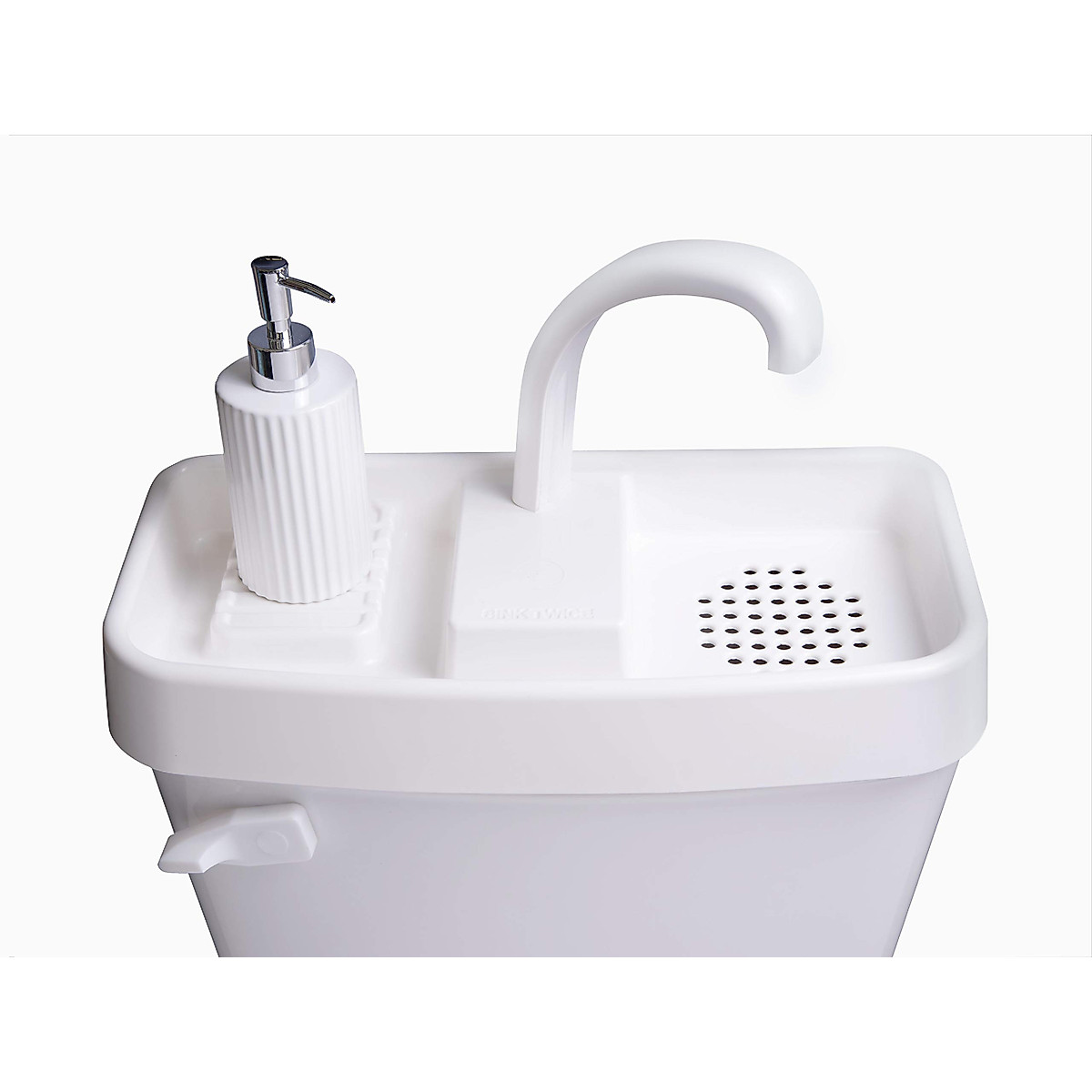 SinkTwice for toilet tanks 15.25" - 16.8" wide (measured with lid off)