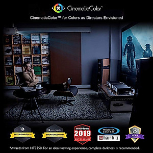 BenQ HT3550i True 4K Smart Home Theater Projector powered by Android TV - Google Play - Wireless Projection - HDR-PRO - 95 percent DCI-P3, 100 percent Rec709 - Lens shift (Renewed)