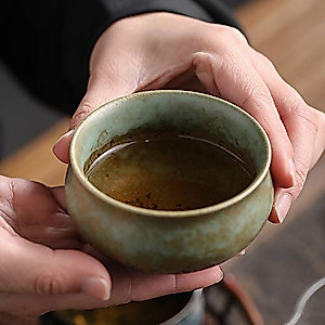 Handmade Tea Cup,Tea Cup Set of 5,Kung Fu Tea Cup,Tea Cup Without Handle,Small teacups Bulk,Traditional Chinese Tea Cup