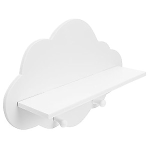 ARTIBETTER 1pc Shelf Blush Decor Wood Storage Shelves White Storage Shelves Wall Cloud Shelf for Nursery Floating Shelves Wooden White Storage Shelf Wall Mounted Shelves Finishing Shelf Fold