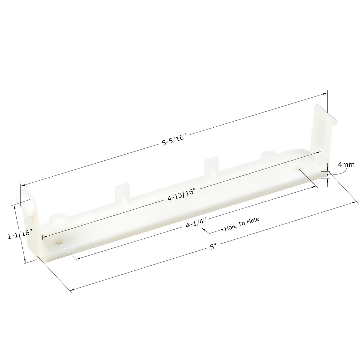 Pair of Rok Hardware Plastic False Front Cabinet Clips, Screws Included, R3307