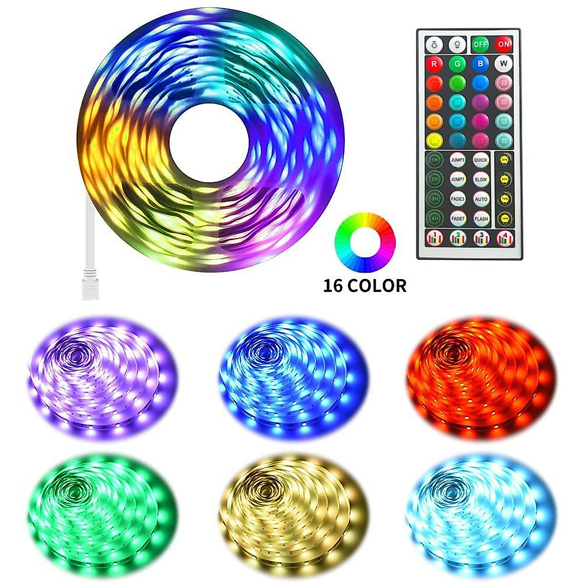 KSIPZE Led Strip Lights RGB Music Sync Color Changing,Bluetooth Led Lights with Smart App Control Remote,Led Lights