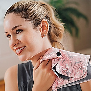 Mission VaporActive Yoga Mat Towel, Strawberry Cream, 24.5" x 69"