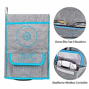 ANLINKSHINE PS5 Controller Storage Pocket Protective, Nylon Dust Cover for Game Console, Skin Cover Anti Scratch Protector Sleeve Compatible with Playstation 5 Console Digital & Disk Version