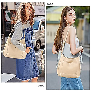 Hobo Handbags for Women Leather Purses and Handbags Ladies Tote Shoulder Bag Large Crossbody Bags with Multi-Pockets