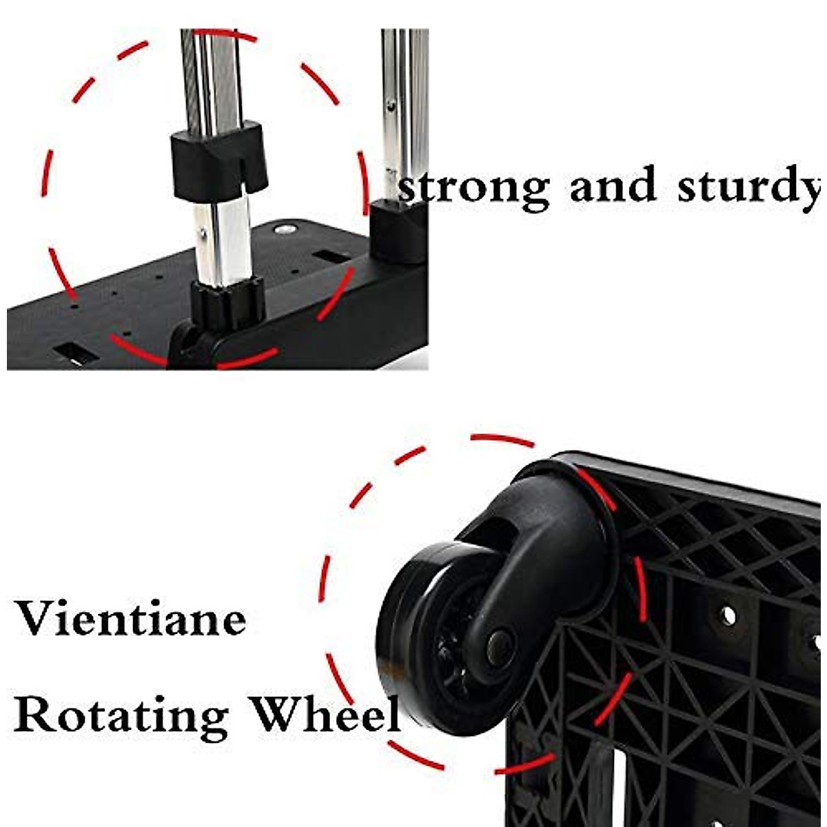 Lightweight Shopping Trolley Hand Cart, Insulation Folding Shopping Cart Cold ice Pack Waterproof Hand Cart with No Noise Swivel Wheels (Green 110 Pounds Capacity)