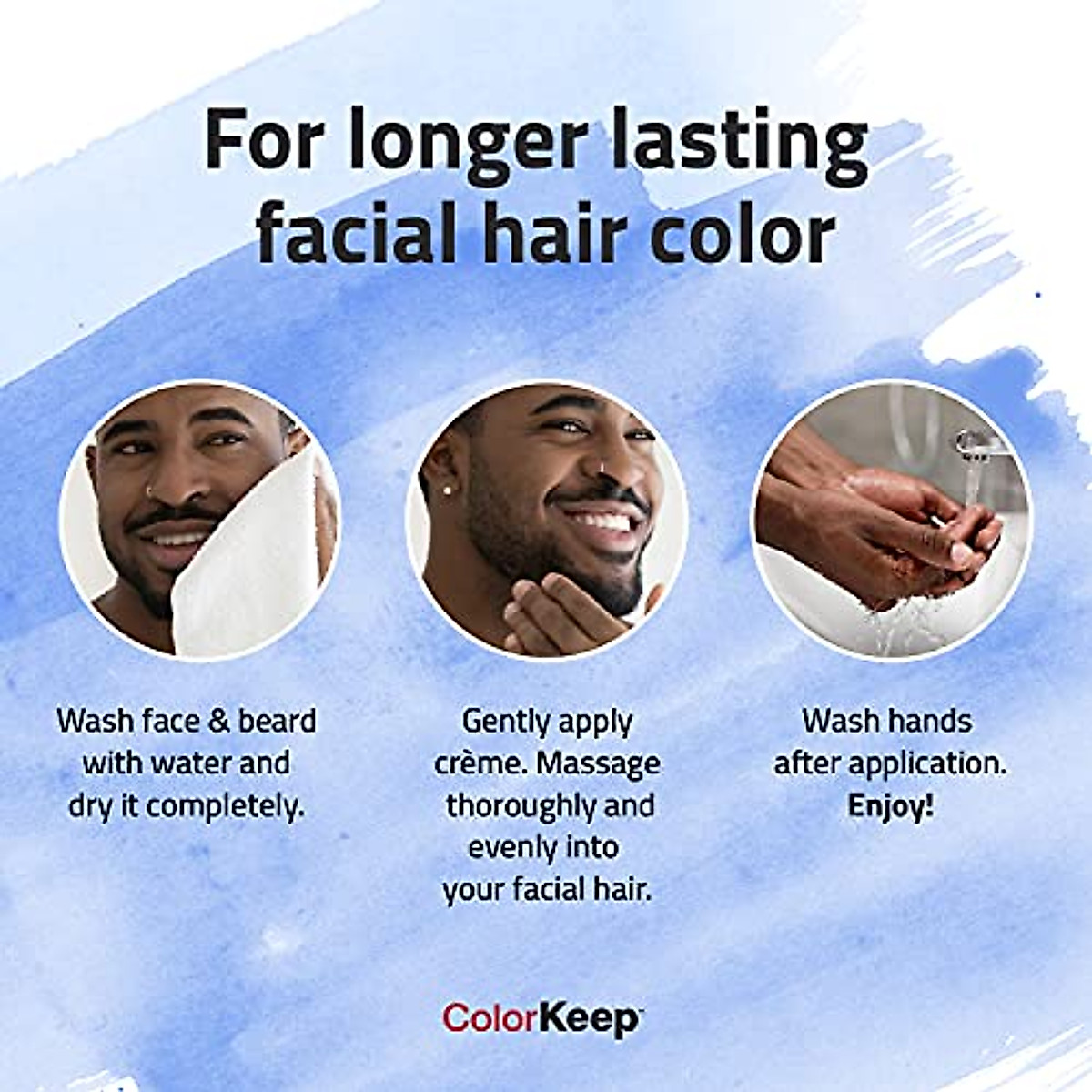 Godefroy ColorKeep Beard Dye Extender for Men, Protect Beards, Mustache Color Against Fading While Also Soften Shine Condition, Leave in Cream to Extend Life of Facial Hair Coloring, 3OZ, Ethnic Hair