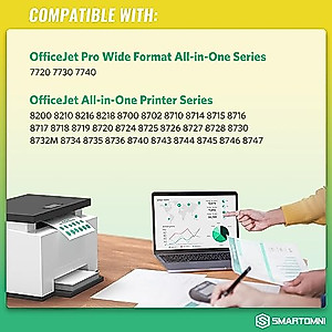 S SMARTOMNI 952XL Ink Cartridges Black Combo Pack with Upgraded Chip Replacement for HP 952 XL Ink Cartridge for HP Officejet Pro 8710 7740 8210 7720 8720 8200 7730 8715 8725 8745 8747 8736 (2 Pack)