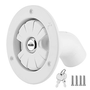 Water Inlet, Lockable Gravity Water Inlet Freshwater Filling Filter with 2 Keys for Caravan Boat Trailer