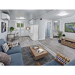 kitchef Foldable house 2 Bedrooms, Kitchen, Livining Room and Bathroom with instant Heater - Quick Assembly, Durable, and Compact Living Solution - backyard bar shed, 20 FT