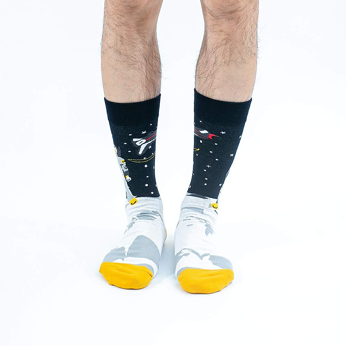 BONANGEL Mens Dress Socks Fun Funny Colorful Crazy Crew Dress Socks For Men 9-12