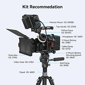 SmallRig“Black Mamba”Camera Cage for Canon EOS R6 Mark II, Built-in Quick Release Plate for Arca-Type, Film Movie Making Camera Video Cage with Shoe Mount, 1/4''-20 & 3/8''-16 Threaded Holes - 4161