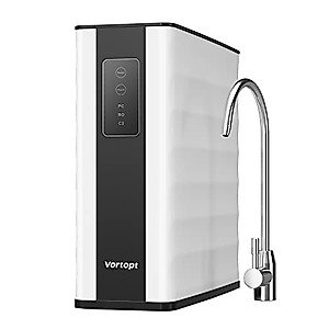 Vortopt Under Sink Reverse Osmosis System - 400 GPD Ro Water Filter System with Tank,Fast Flow, TDS Reduction,1.5：1 Pure to Drain, Water Filtration for Sink,USA Tech,Drinking Water Purifier,QR06