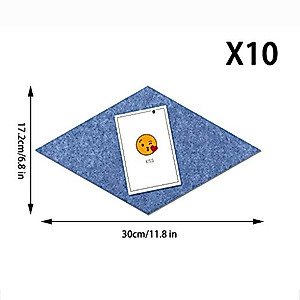 DIY Creative Background Rhombus Felt Board, self-Adhesive Decorative Photo Wall, Accept Customization in Many Colors