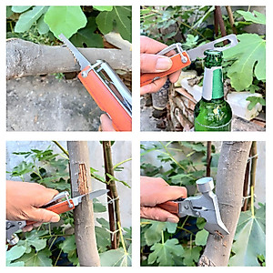 HTTMT Camping Multi tool Tool 16 in 1 Survival Gear Stainless Steel Compatible with Hiking Fishing Outdoor Emergency Kit w/Hammer Axe Knife Bottle Opener Screwdriver etc