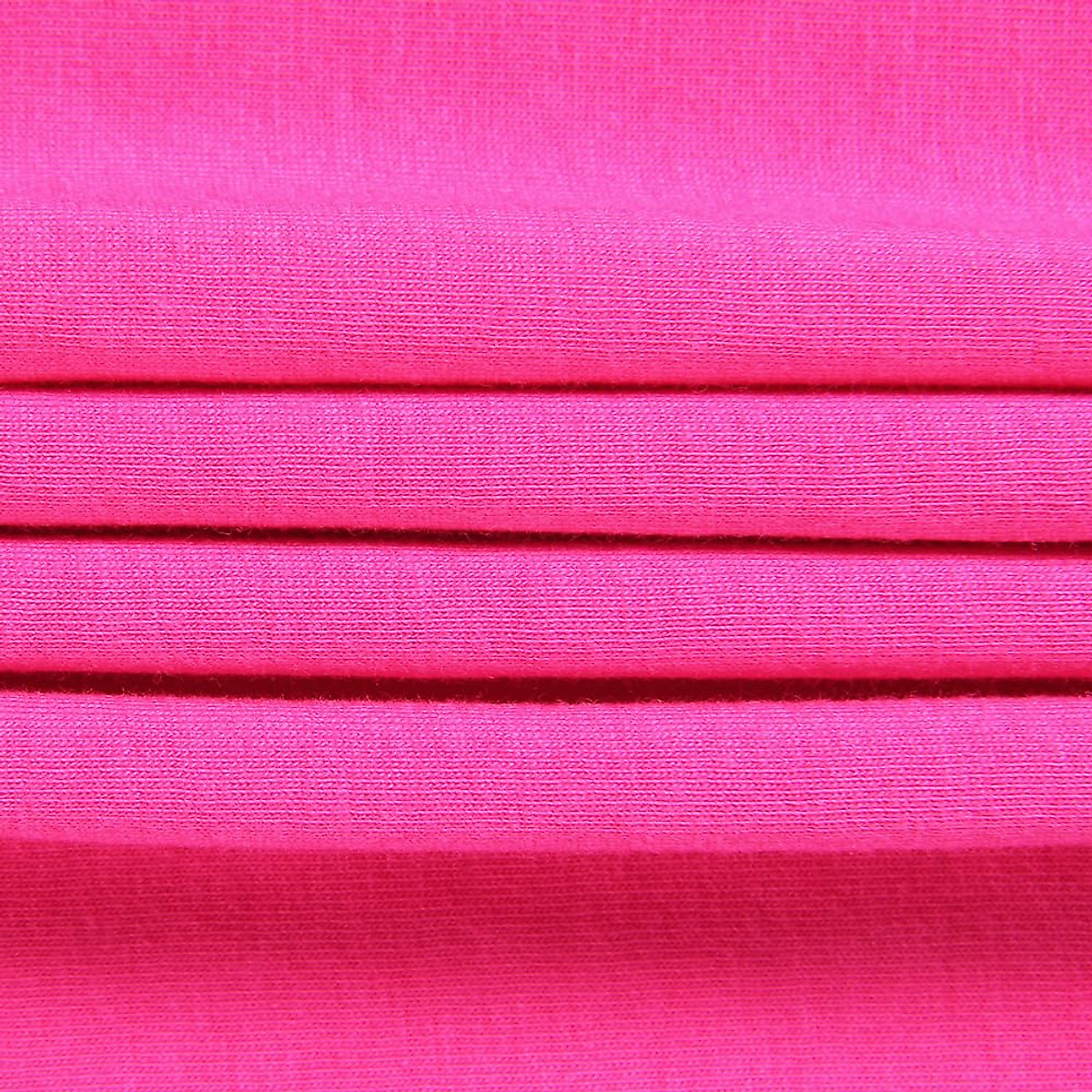 Roselux Women Short Sleeve Deep V Neck Tops Shirts Fitted Cotton Modal Summer Sexy Tshirt Tee Hot Pink M