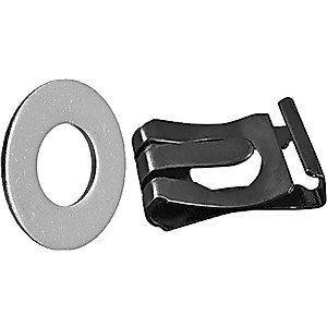 Replacement Hardware for Office Chair Gas Lift Cylinder Piston Includes 10 Sets of Retaining Clips and Washers (10-CW)