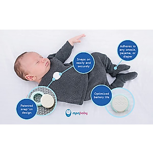 MonBaby Smart Baby Monitor: Tracks Chest Movement, Rollovers, Sleeping Position. Real-Time Alerts to Smartphone. HSA and FSA Approved. MonBaby for Smart Parenting.