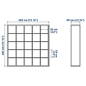 IKEA Kallax 5 x 5 Bookshelf Storage Shelving Unit Bookcase WHITE NEW Rep Expedit
