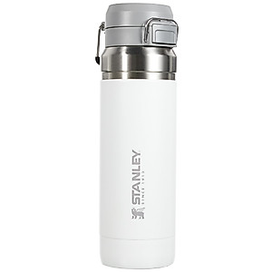 STANLEY Quick Flip Stainless Steel Water Bottle .71L / 24OZ Polar – Leakproof Insulated Water Bottle - Push Button Locking Lid - BPA-Free Thermos Flask - Cup Holder Compatible - Dishwasher Safe
