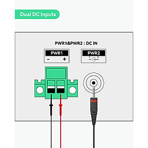LINOVISION Industrial 8-Port EOC & POE Switch with 6pcs EOC Transmitters, Long Reach PoE Over Coax or UTP Cable, Simplified Wiring, Upgrading Analog System to IP Surveillance System