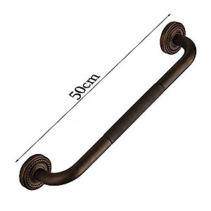 CRODY Bath Wall Attachment Handrails,Grab Bar Rails Bathroom Grab Bar, Wall-Mounted Straight Hair Towel Rack, Sturdy Brass Shower Safety Handle for Bathtub, Toilet, Bathroom, Kitchen