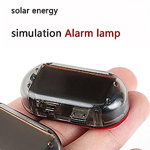 SXRC Car Solar Power Simulated Dummy Alarm Warning Anti-Theft LED Flashing Security Light,Car Alarm Light with New USB Port,Solar Powered Car Alarm System,Flash Strobe Light
