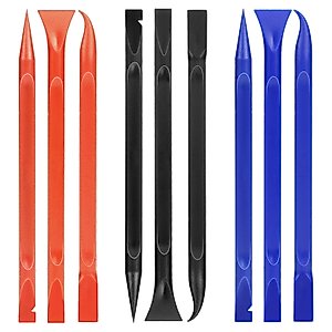 9 Pieces Plastic Scraper Tool, Carbon Fiber Plastic Scraper for Tight Spaces Non-scratch Dish Scraper Cleaning Tool Multipurpose Pen-Shaped Label Scraper for Remove Stickers Labels Paint Oil Stains