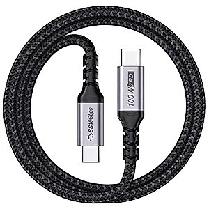 USB-C to USB-C Cable (100W/5A/3FT/), 10Gbps Data Transfer, 4K Video with E-Marker PD 3.0 Fast Charge for MacBook Pro, iPad, Phones : Samsung Galaxy S23 S22 S21, Note 10 20
