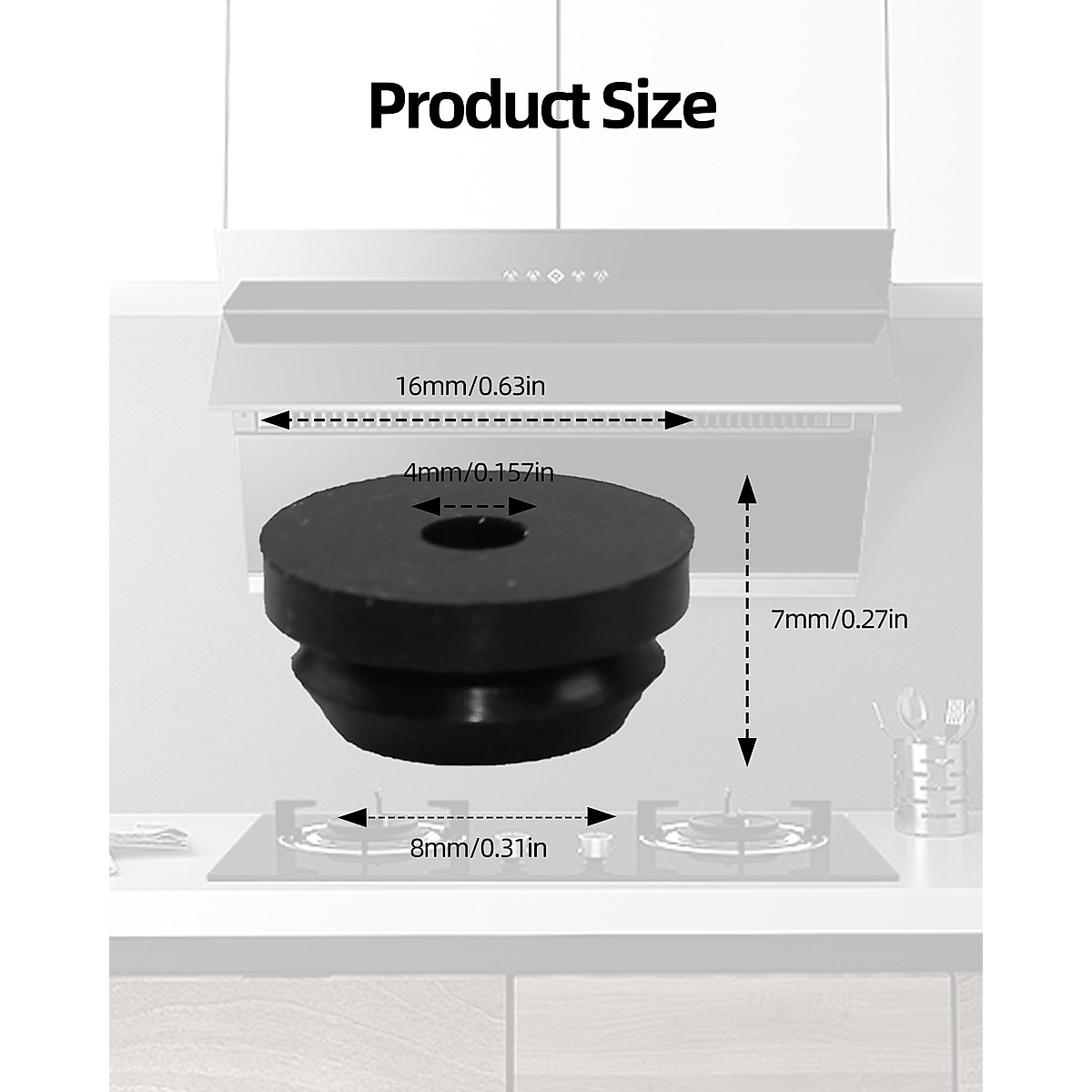 YUYUZSEN 14 Pcs RV Stove Top Grommets, Black Furnace Grommet Camper Stove Grommets Protective Rubber Grommets. RV Stove Grommet Kit for Magic Chef and for Atwood Stove Grates Black Rubber Grommet.