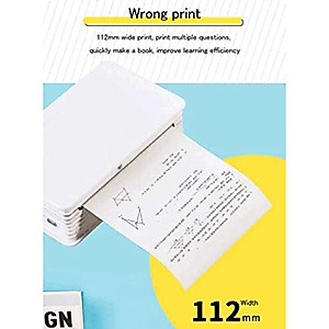 XWWDP Mini Photo Printer, Wireless Thermal Printer, Mobile Printer, Pocket Printer, Received Printer with USB Cable