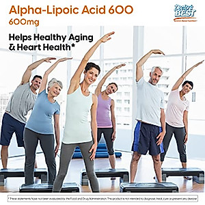 Doctor's Best Alpha-Lipoic Acid, Non-GMO, Gluten Free, Vegan, Soy Free, Helps Maintain Blood Sugar Levels, 600 mg 180 Veggie Caps