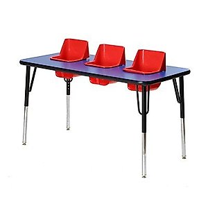 Toddler Tables Kid's Seat Color: Red, Table Top Color: Royal Blue