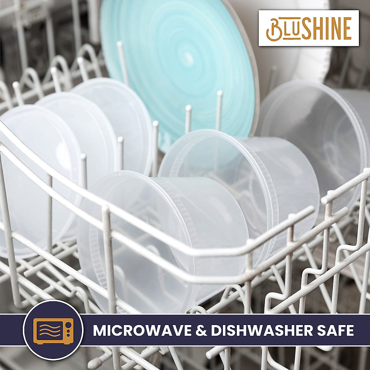 [36 Sets] 16 oz. Plastic Deli Food Storage Containers with Airtight Leak Proof Lids - Reusable -Microwave, Fridge, and Freezer Safe