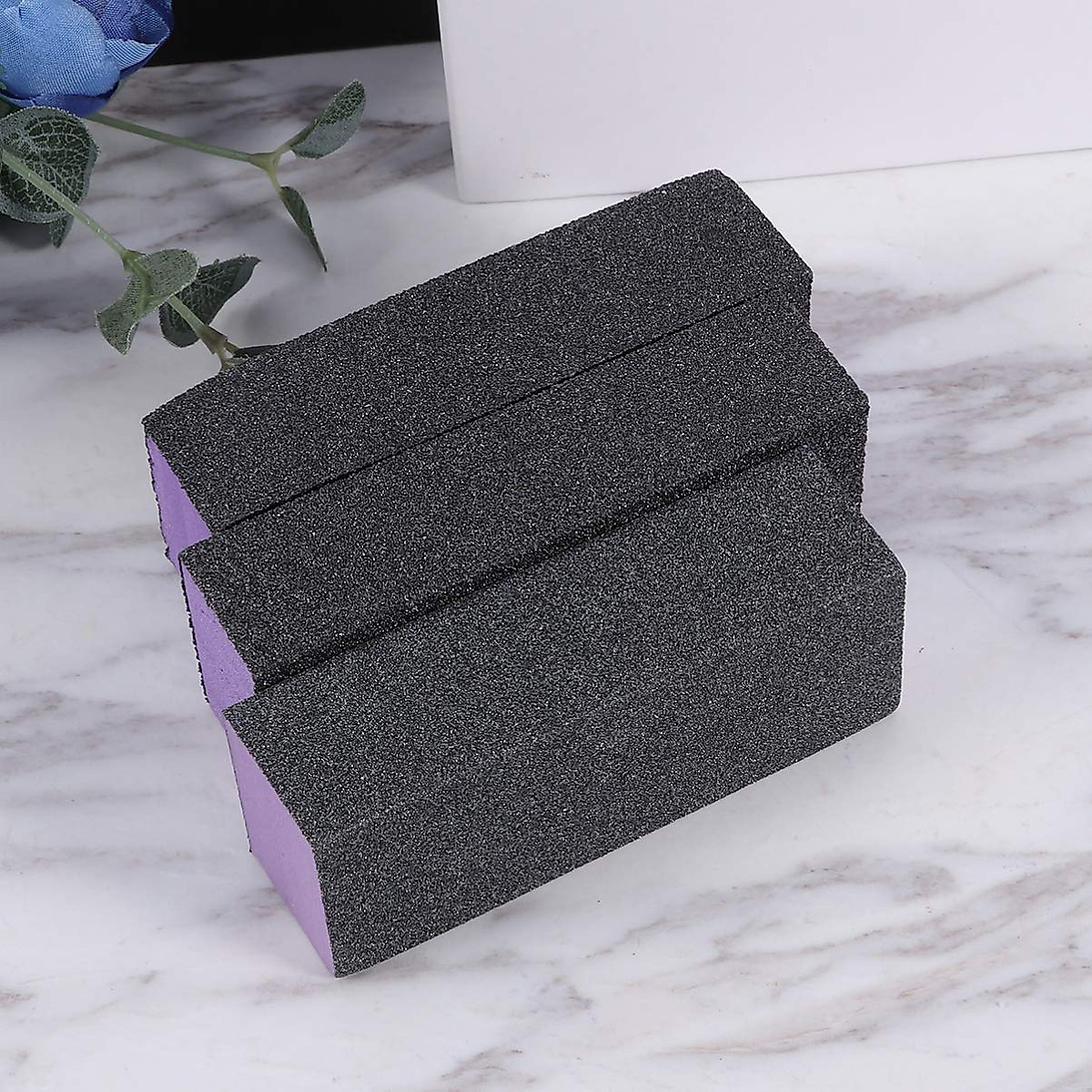 Beaupretty 3pcs Nail Files and Buffer Professional Three-sided Emery Board Buffers Nail Art Care Buffer Block Tools