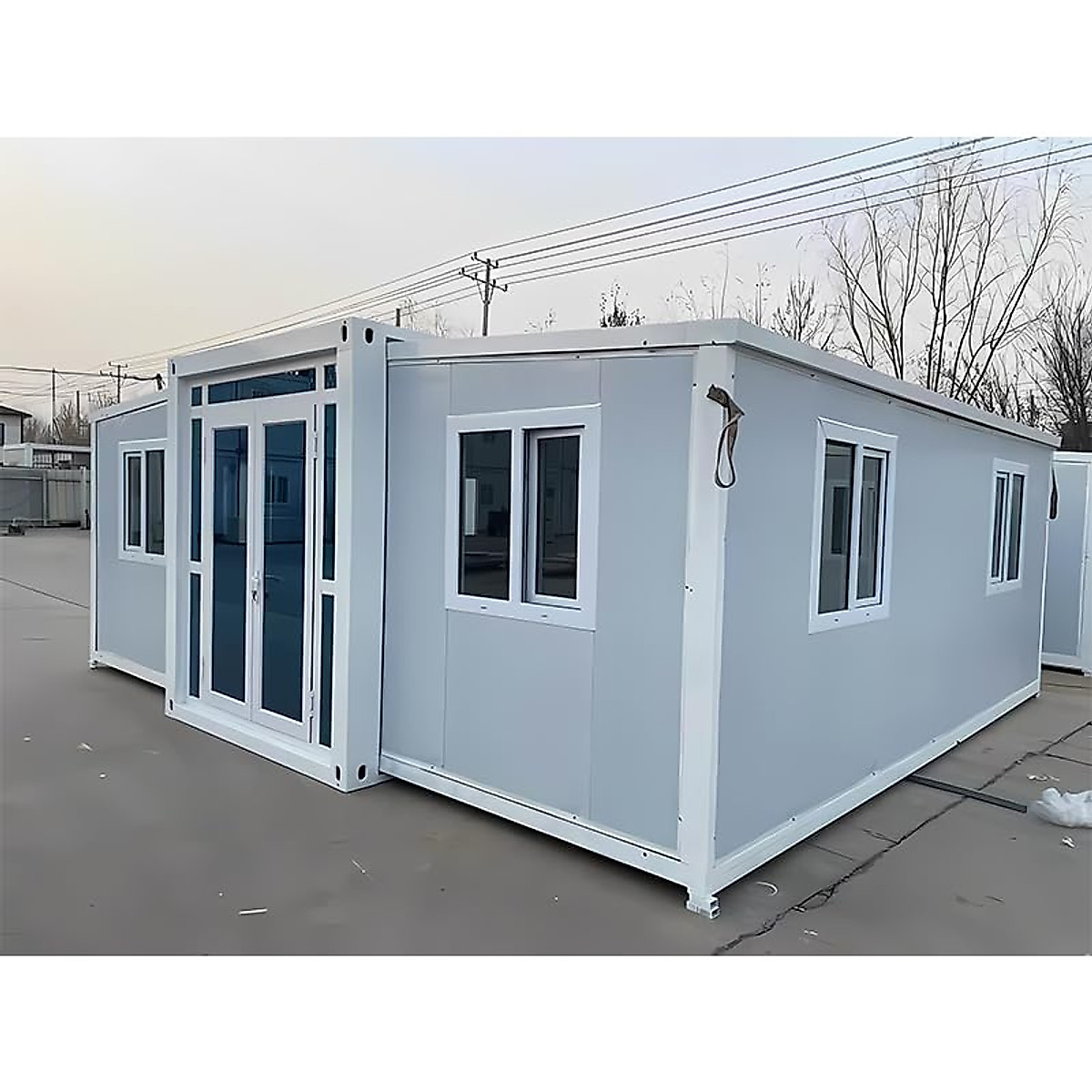 Refabricated 20ft Office Container Expandable Folding House Foldable Modular Home- Efficient Space Utilization,Prefabricated Container House with Long-Term Durability