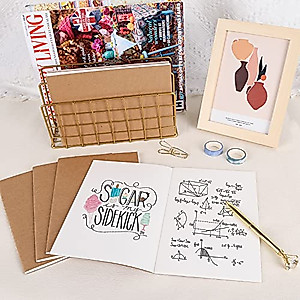 EOOUT 48pcs A5 Kraft Paper Notebooks, Journal Notebooks Bulk, Blank Paper, 60 Pages, 80GSM, 8.3 X 5.5 Inch, Travel Journal Set, for Travelers, Students and Office Supplies