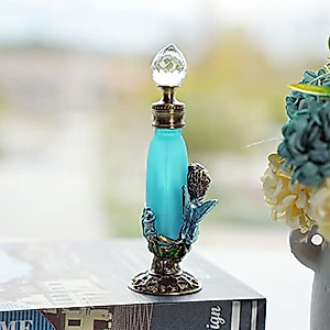 YU FENG Vintage Cherub Angel Perfume Bottles Empty Decorative Refillable Crystal Glass Perfume Bottle(Blue,30ML)