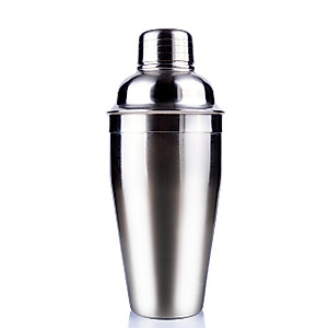 HIC Kitchen Cocktail Shaker, Stainless Steel, Mirror Finish, 3-Piece Set, 18-Ounces
