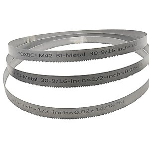 FOXBC 30-9/16 inch Bandsaw Blades 14/18 TPI, 30-9/16" x 1/2" x .020", Replacement for Milwaukee Metal Band Saw, 3-Pack
