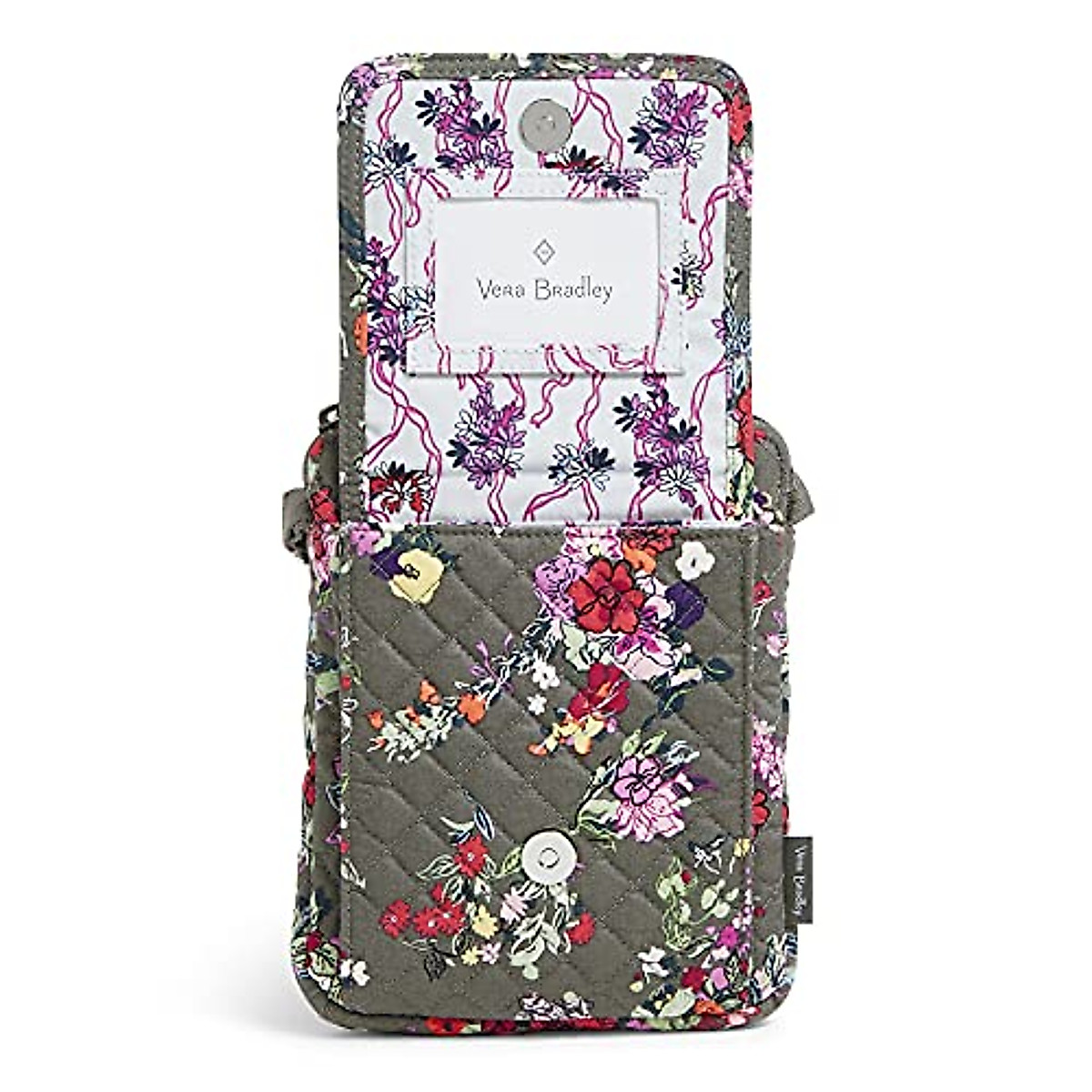 Vera Bradley Women's Cotton Mini Hipster Crossbody Purse With RFID Protection, Hope Blooms - Recycled Cotton, One Size