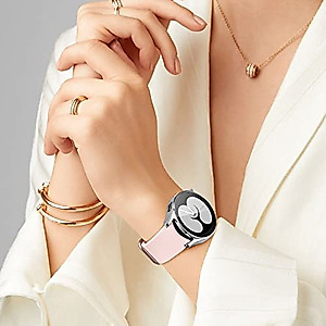 GEAK 3 Pack Compatible with Samsung Galaxy Watch 4 Screen Protector/Galaxy Watch 5 Case 40mm,Soft Flexible TPU Plated All-Around Cover Case for Samsung Watch 5/4 Smart Watch 40mm Black/Clear/Rose Gold