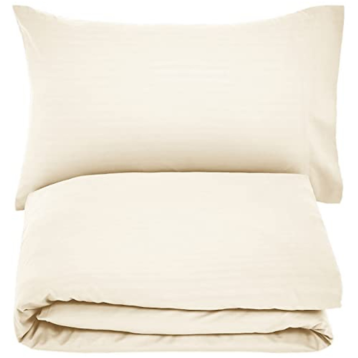 AmazonBasics Deluxe Microfiber Duvet Cover Set with pillow case(s) – 135x200cm, Beige