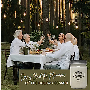 Nika's Home Pine Soy Candle 12oz Mason Jar Non-Toxic White Soy Candle-Hand Poured Candle- Handmade, Long Burning 50-60 Hours Highly Scented All Natural, Clean Burning Large Candle Gift Décor