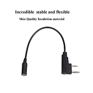 Retevis Earpiece Adapter,2 Pin to 3.5mm Walkie Talkies Headset Adapter Only Compatible RT21 RT22 RT27 RT7 H-777 H777S RT18 RT19 RT22S (Not Fit for Other Brands) 2 Way Radios (1 Pack)