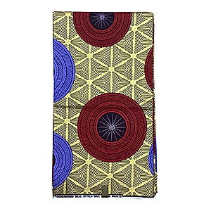 African Fabric by The Yard 6 Yards One Piece 100% Cotton African Print Fabric African Kente Soft Cloth (P027)