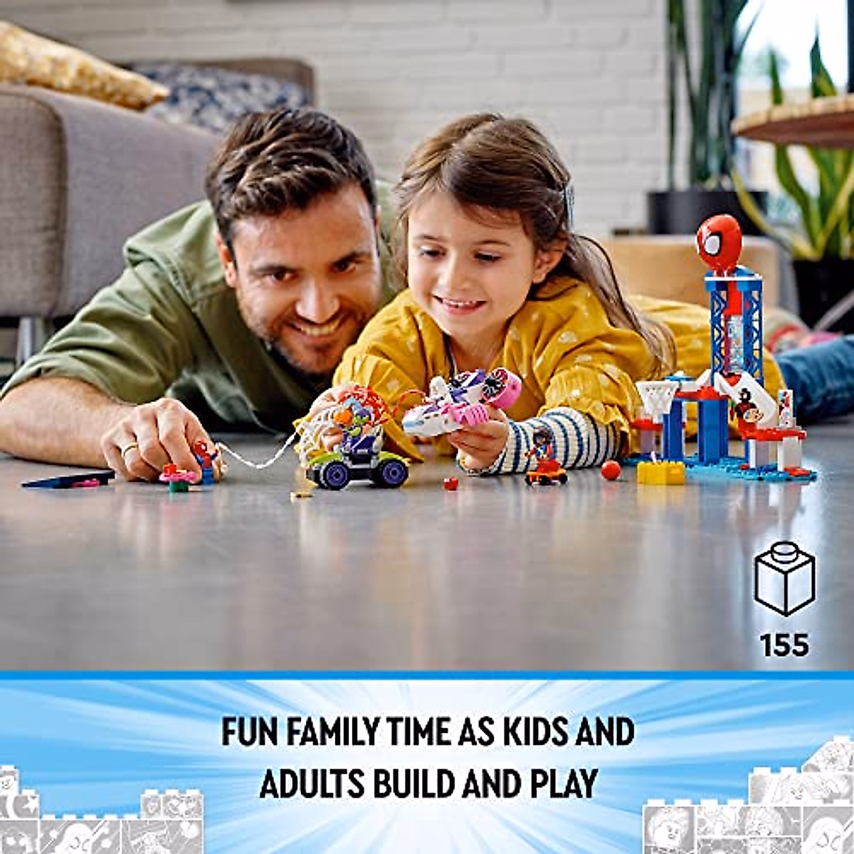 LEGO Marvel Spider-Man Webquarters Hangout, 10784Spidey and His Amazing Friends Series, Toys for Kids, Boys and Girls Age 4 Plus with Miles Morales & Green Goblin