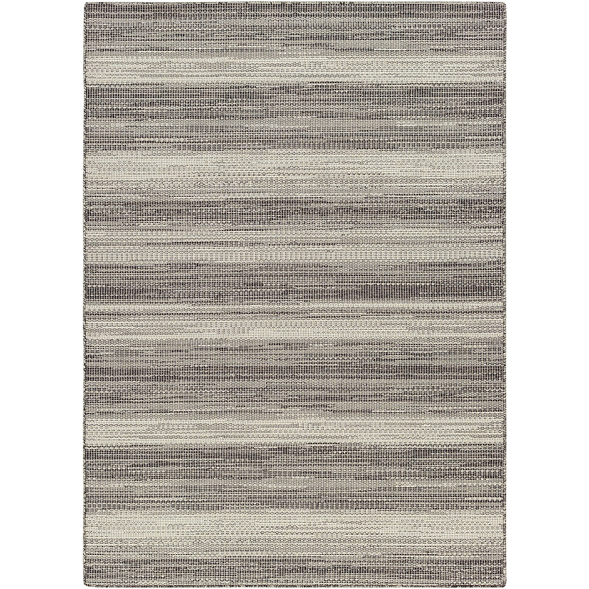 Mark&Day Outdoor Rugs, 8x10 Kyrenia Modern Indoor/Outdoor Charcoal Area Rug, Non Shedding Grey Beige Carpet for Patio, Porch, Deck, Bedroom, Living Room or Kitchen (7'7" x 10')