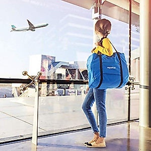 Reperkid Booster Seat Travel Bag for Airplane - Baby Backless Car Seat Travel Bag - Fits Gb Pockit Stroller, Durable - Waterproof, Portable, Zippered - Airport Gate Check Bag for Booster Seats – Blue